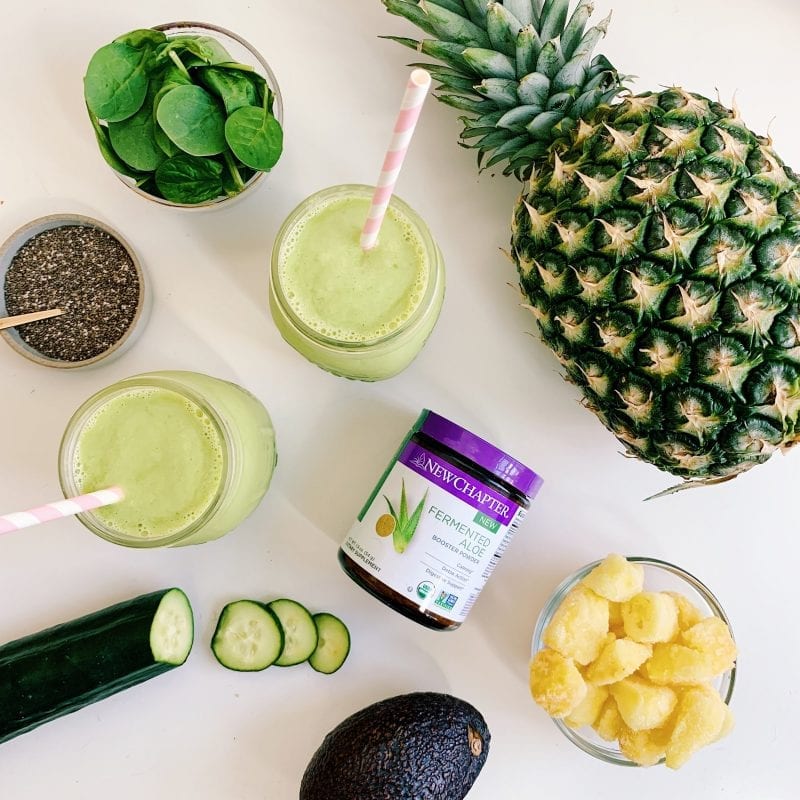 Summer Soothing Smoothie with New Chapter's Fermented Aloe Powder ...